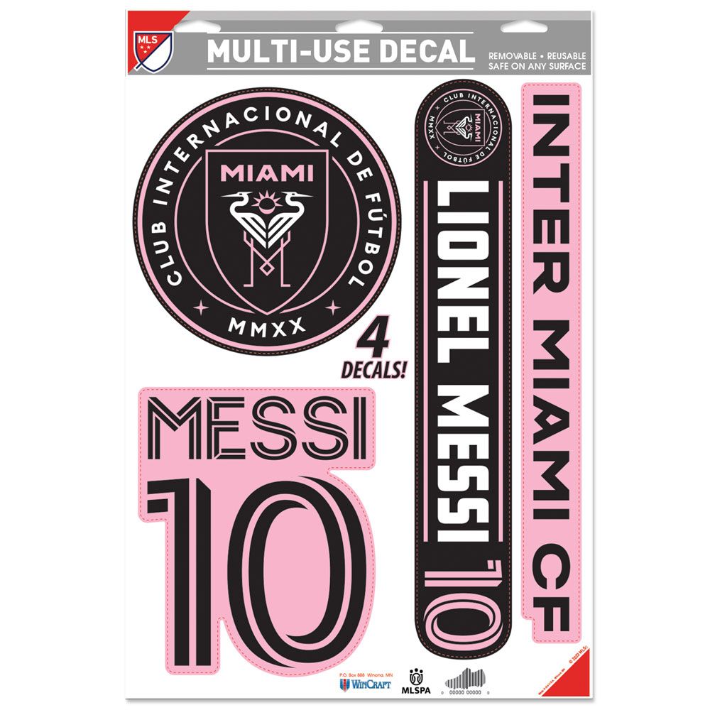INTER MIAMI CF MULTI-USE DECAL 11" X 17" LIONEL MESSI – The Art of ...